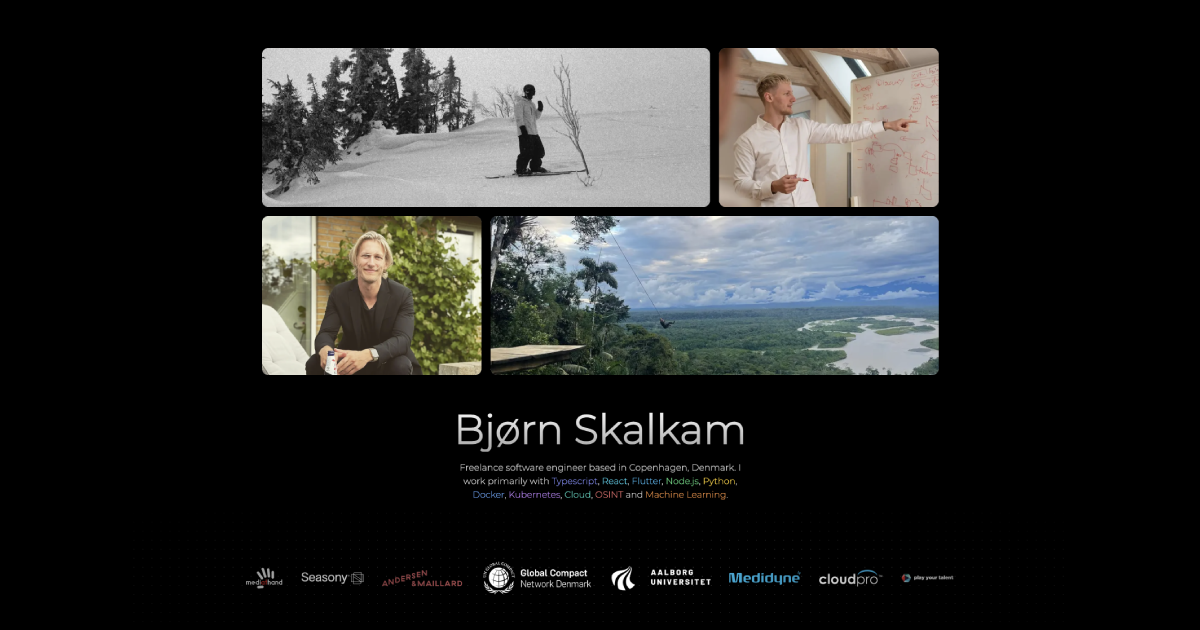 Bjørn Skalkam - Freelance software engineer | Copenhagen, Denmark